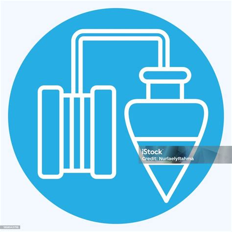 아이콘 Plumb Bob 건설 기호와 관련이 있습니다 파란 눈 스타일 심플한 디자인 편집 가능 간단한 일러스트레이션 건설 산업에 대한 스톡 벡터 아트 및 기타 이미지