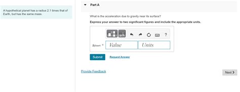 Solved Part AA Hypothetical Planet Has A Radius Times Chegg