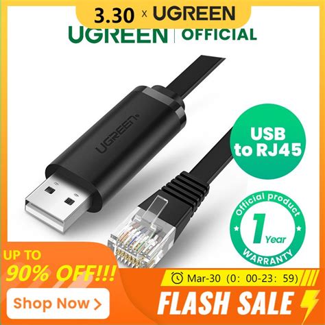 Ugreen Usb To Rj45 Console Cable Rs232 Serial Adapter For Cisco Router 1 5m Usb Rj 45 8p8c