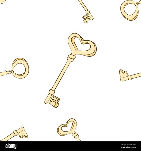 Seamless Keys Pattern Stock Vector Image And Art Alamy