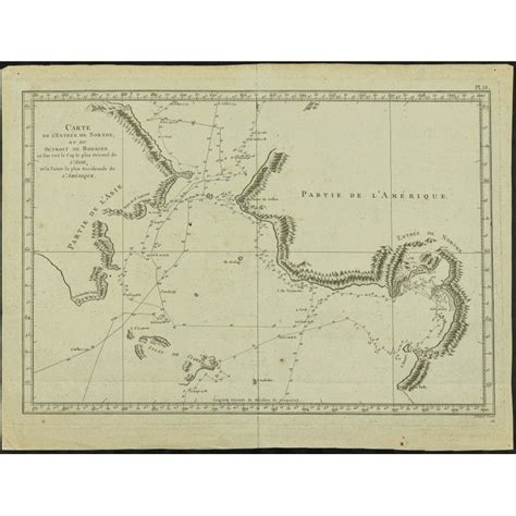 Carte du détroit de Béring et de l Alaska