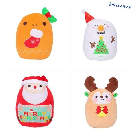 Bluevelvet Christmas Plush Toys Santa Claus Snowman Christmas Pillow