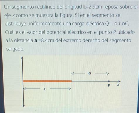 Solved A Straight Line Segment Of Length L 29cm Rests On