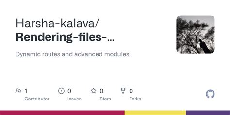 Github Harsha Kalavarendering Files Dynamic Routes Dynamic Routes