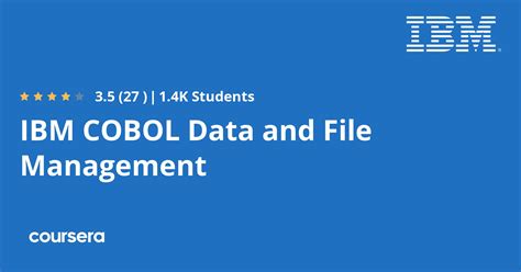 IBM COBOL Data And File Management Coursera