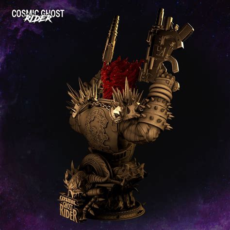Ghost Rider Bust D Printing Model STL
