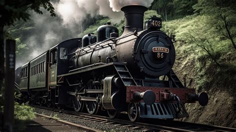 오래된 기차가 연기가 나오는 길을 따라 가고 있다 C61 증기 기관차 고화질 사진 사진 기차 배경 일러스트 및 사진 무료 다운로드 Pngtree
