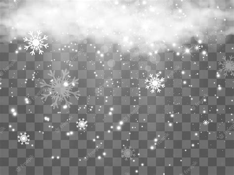 Векторная иллюстрация летящего снега на прозрачном фоне естественное явление снегопада