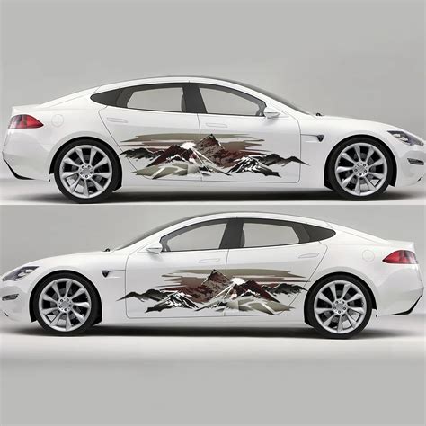 산악 풍경 자동차 랩 스티커 트레일러 오토바이 마운틴 뷰 데칼 그래픽 자동차 트럭 Rv Suv 자동차 데칼 Aliexpress