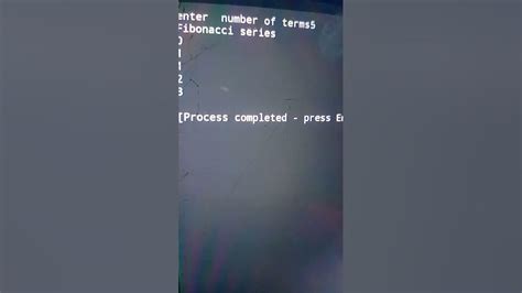 To Print Fibonacci Series Using For Loop Youtube