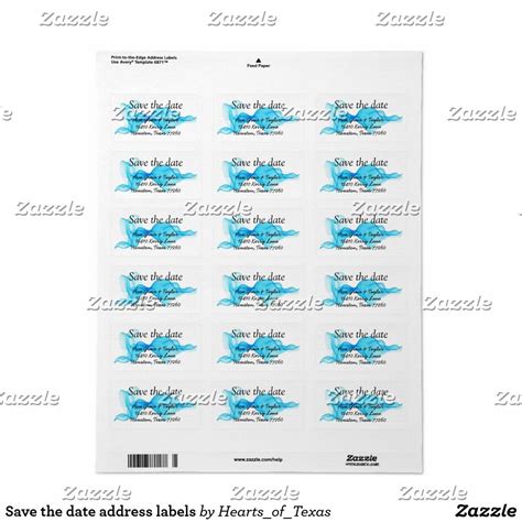 Save The Date Address Label Template