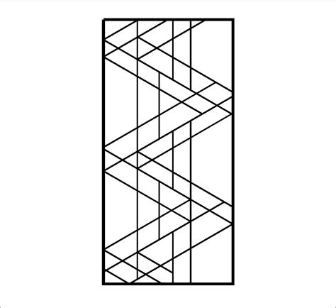 Art Deco Stained Glass Dwg Cad Block Free Download