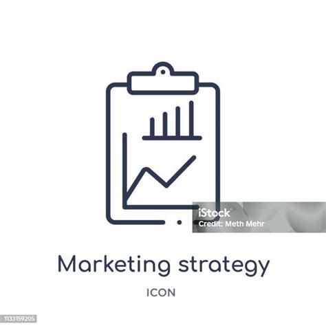 일반 개요 컬렉션에서 선형 마케팅 전략 아이콘입니다 얇은 라인 마케팅 전략 아이콘 흰색 배경에 고립입니다 마케팅 전략 유행 그림