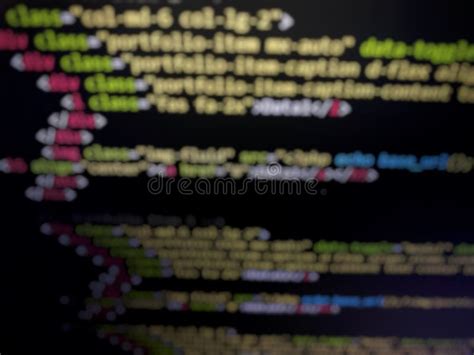 defocused abstract background of computer program code that is often used computer language