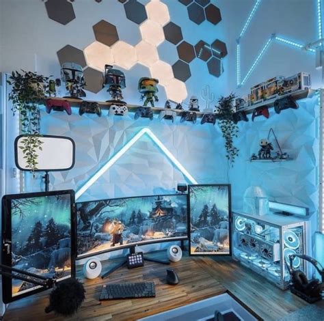 Beautiful Gaming Setup Gaming Room Setup Room Setup Video Game Rooms