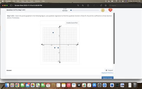 solved step 1 of 2 given the points graphed in the