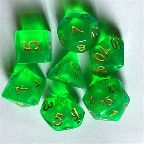 Новые 7 шт прозрачные кости D4, d6, d8, d10, d12, d20 игральные кости ...