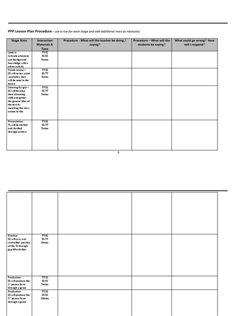 Lessonplan Ppp Framework Pdf