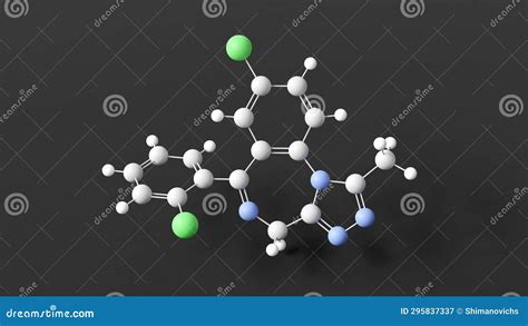 Triazolam Molecular Structure Benzodiazepines Ball And Stick 3d Model Structural Chemical