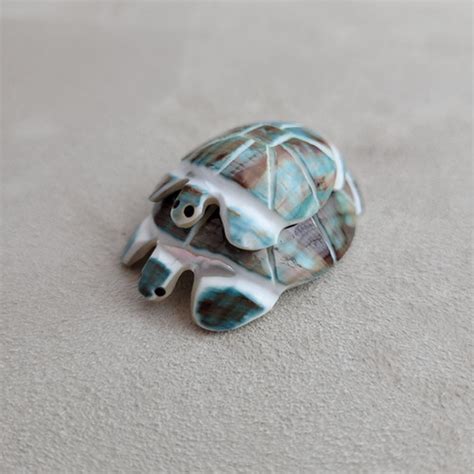 Double Turtle Fetish Green Snail Shell By Cheryl Beyuke True West Gallery