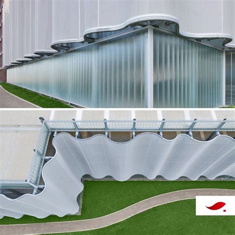 Germany The Worlds Longest 3d Tensile Membrane Facade Archify