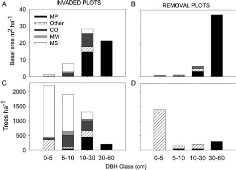Basal Area And Trees Per Hectare By Species And Tree Diameter At Breast Download Scientific