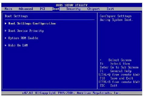 Bios Setup Utility Menus Bios Setup Utility Menus