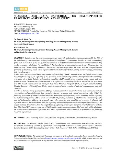 Pdf Scanning And Data Capturing For Bim Supported Resources