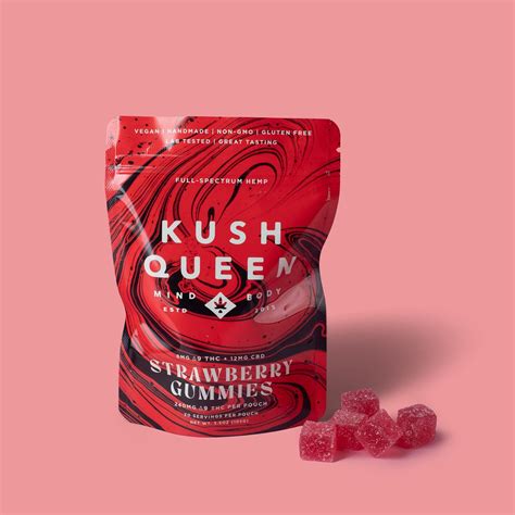 Strawberry Delta 9 Thc Gummies Cbd Blend Kush Queen