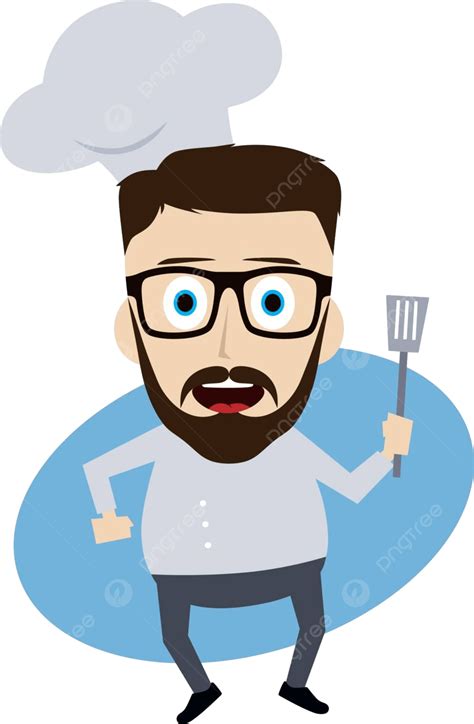 Master Chef Cartoon Bake Art Guy Vector Art Clipart Chef Clipart