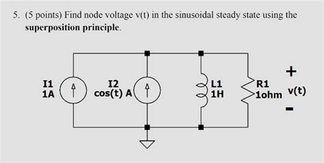 Solved Points Find Node Voltage V T In The Chegg
