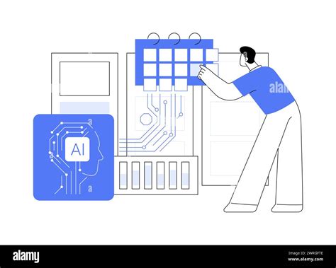 Ai Driven Employee Scheduling Abstract Concept Vector Illustration