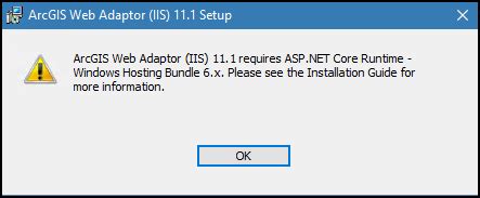 Error ArcGIS Web Adaptor IIS 11 1 Requires Please See The
