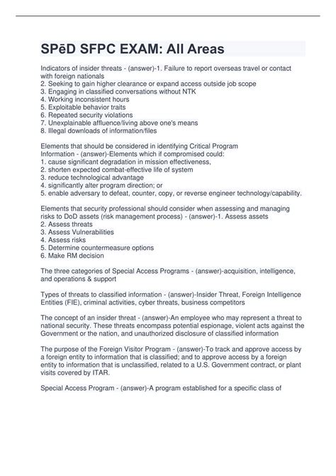 Spēd Sfpc Exam All Areas Latest 2023 2024 With Complete Solution Spēd Sfpc Stuvia Uk