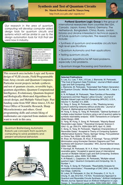 PPT Synthesis And Test Of Quantum Circuits Dr Marek Perkowski And Dr