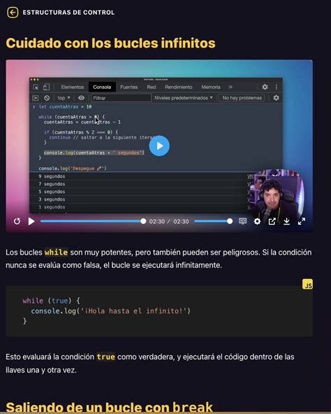 Video De Break Y Continue Insertados En Sección Incorrecta De Página · Issue 294 · Midudev