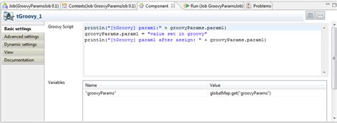 Bekwam Blog Passing A Variable Out Of A Tgroovy With Talend Open Studio