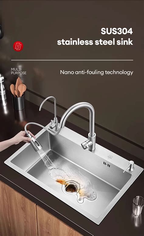 Gaa Kitchen Lababo Sink Stainless For Kitchen Double Sink Heavy Duty Small Lababo Stainless