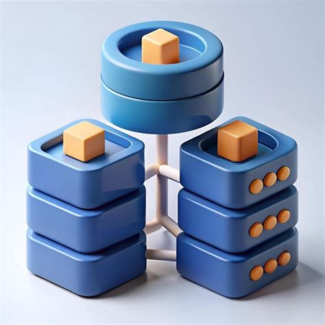 3d Illustration Of A Network Server Cluster With Connected Nodes