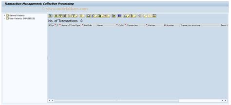 FTR SAP Tcode Collective Processing
