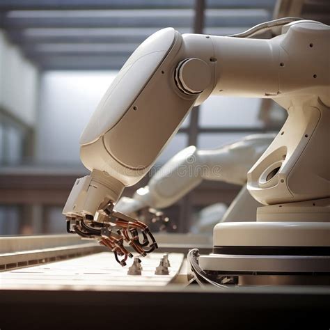 Automated Robotic Arm Assembly Working In Laboratory Generative Ai