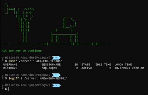 Programming Everyday Remote Logoff User