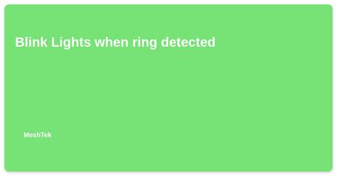 blink lights when ring detected ifttt