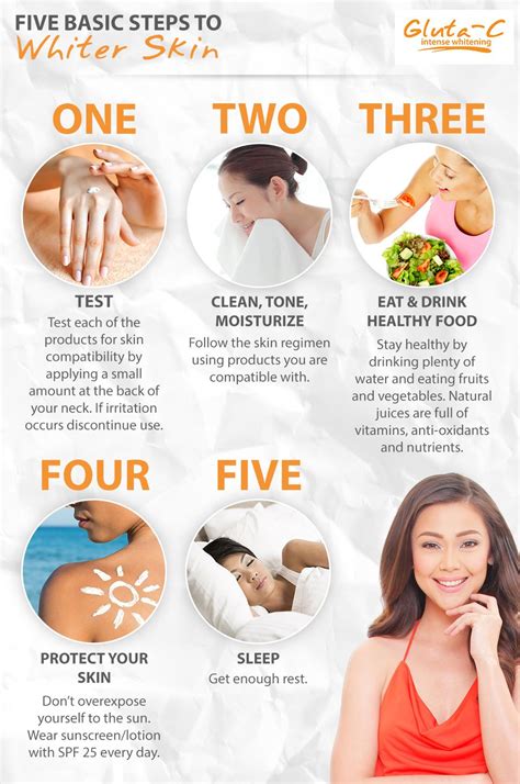 Five Basic Steps To Whiter Skin Everyday Skin Care Routine Skin