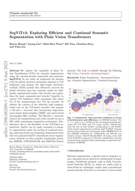 Pdf Segvitv2 Exploring Efficient And Continual Semantic Segmentation