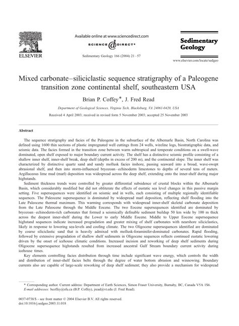 Pdf Mixed Carbonate Siliciclastic Sequence Stratigraphy Of A Paleogene Transition Zone