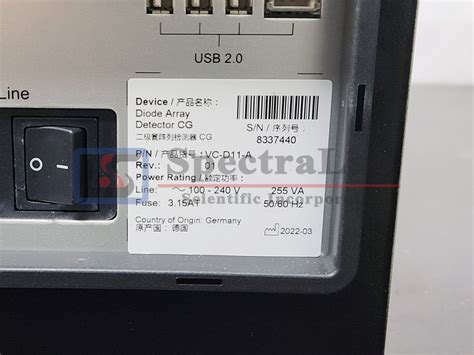 Thermo Scientific Vanquish Core Diode Array Detector Vc D11 A Spectralab Scientific Inc
