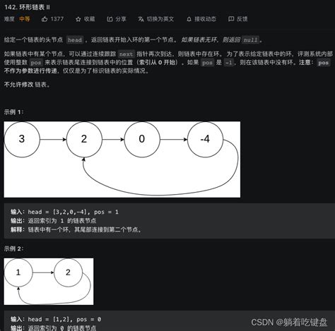 【力扣刷题总结之142 环形链表 Ii】 Csdn博客