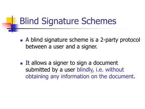 Ppt Linkability Of Some Blind Signature Schemes Powerpoint