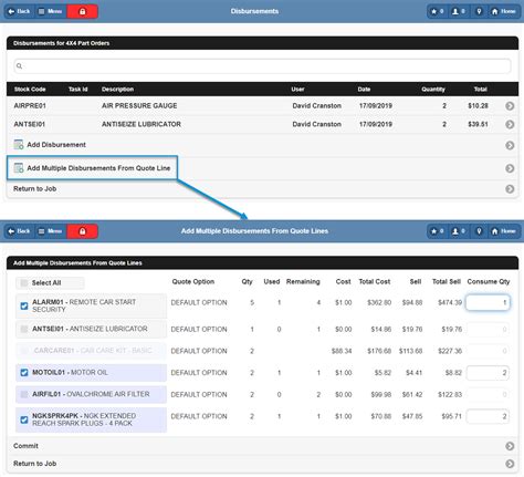 Consume Multiple Quotes Lines In Timetrak Mobile